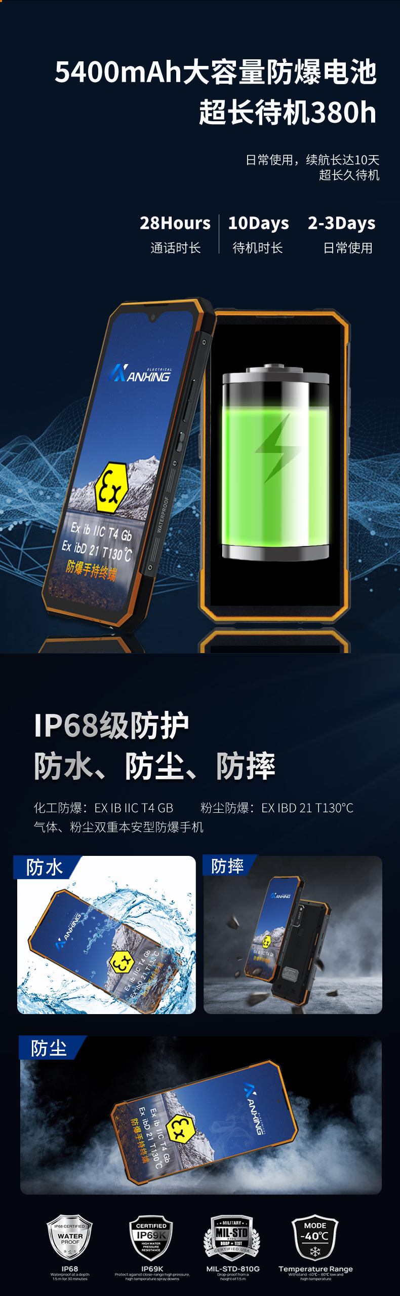 KTW262-3（5G）化工专用防爆手机-[巡检软件]-安监局巡检系统-化工厂巡检软件-天然气巡检软件-济南安兴电气科技有限公司